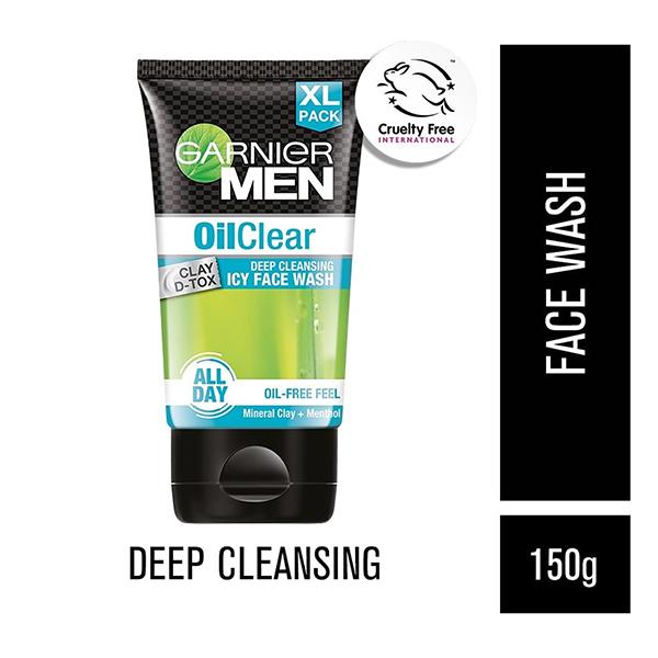 Buy Garnier Men Oil Clear Clay D-Tox Deep Cleansing Icy Face Wash ...