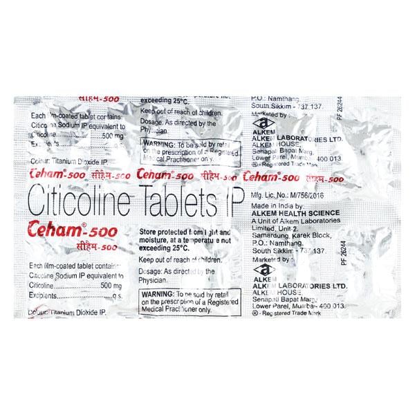 Ceham 500 Tablet 10 'S : Price, Uses, Side Effects | Netmeds