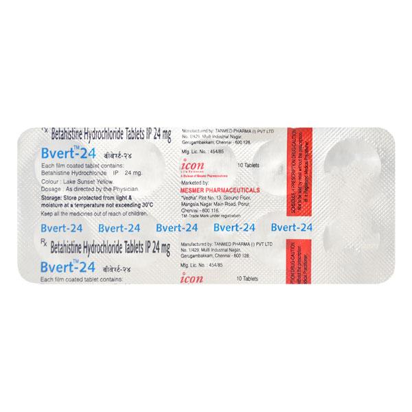 Bvert 24mg Tablet 10'S Price, Uses, Side effects, Substitutes | Netmeds