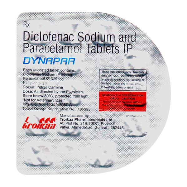 Dynapar Tablet 15's: Check Uses, Price, Specifications | Netmeds