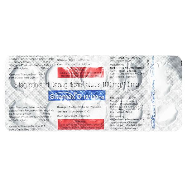 Buy SITAMAX D 10/100 Tablet 10's Online at Upto 25% OFF | Netmeds