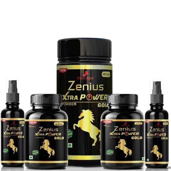 Zenius Xtra Power Gold Powder 100 gm + Xtra Power Gold Intimate Gel 50 ...