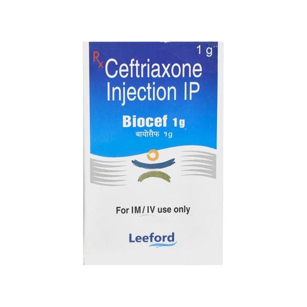 BIOCEF 1gm Injection 10ml : Price, Uses, Side Effects | Netmeds