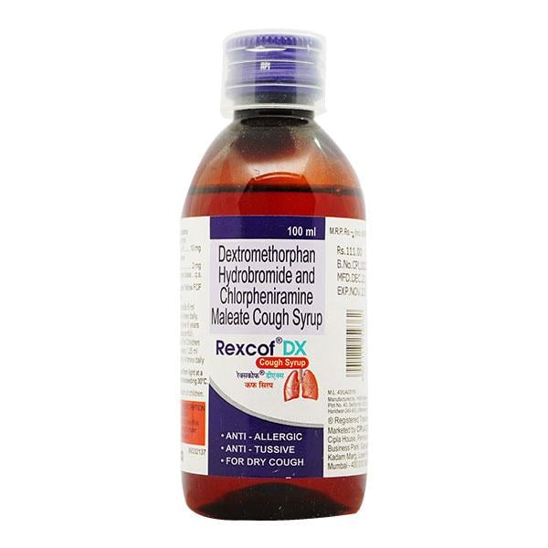 Buy REXCOF DX COUGH Syrup 100ml Online at Upto 25% OFF | Netmeds