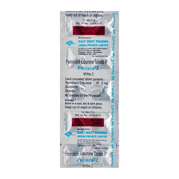 Periace 2mg Tablet 10'S Price, Uses, Side effects, Substitutes | Netmeds