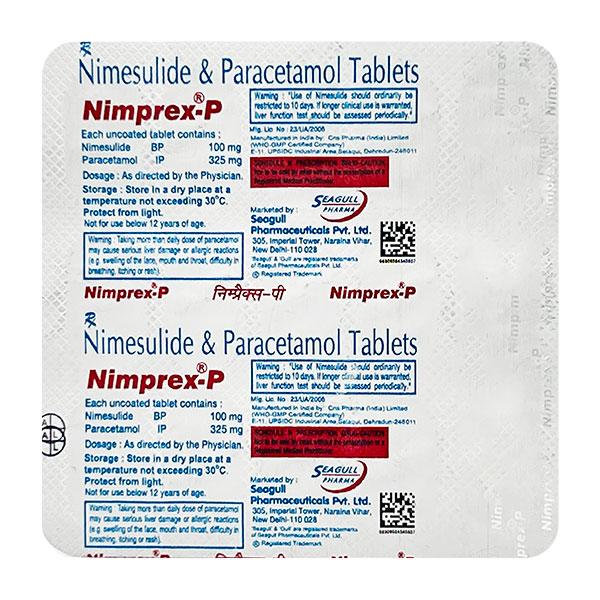 NIMPREX P Tablet 15's : Price, Uses, Side Effects | Netmeds