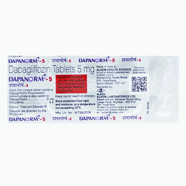 DAPANORM 5 Tablet 10's : Price, Uses, Side Effects | Netmeds