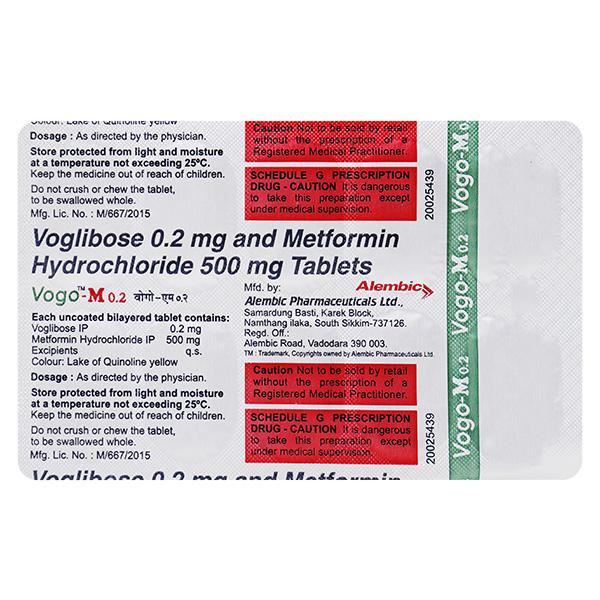 Vogo M 0.2mg Tablet 10'S : Price, Uses, Side Effects | Netmeds