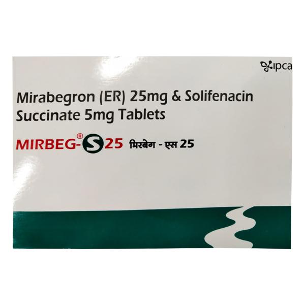 Buy MIRBEG S 25 Tablet 10's Online at Upto 25% OFF | Netmeds