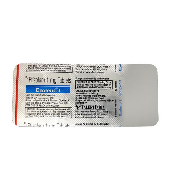 Ezolent 1mg Tablet 10'S - Price, Uses, Side Effects, and Substitutes ...