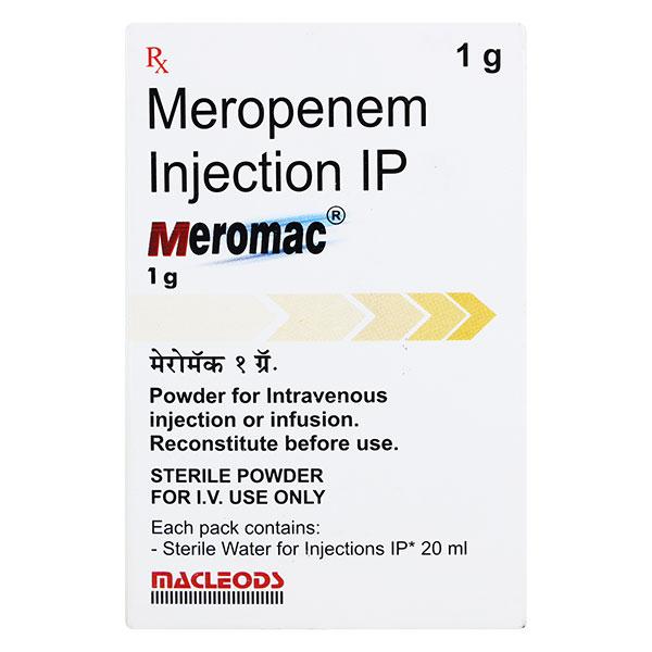 Meromac 1gm Injection 1's Price, Uses, Side effects, Substitutes | Netmeds