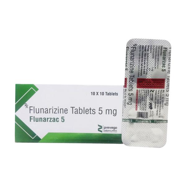 FLUNARZAC 5 Tablet 10's Price, Uses, Side effects, Substitutes | Netmeds