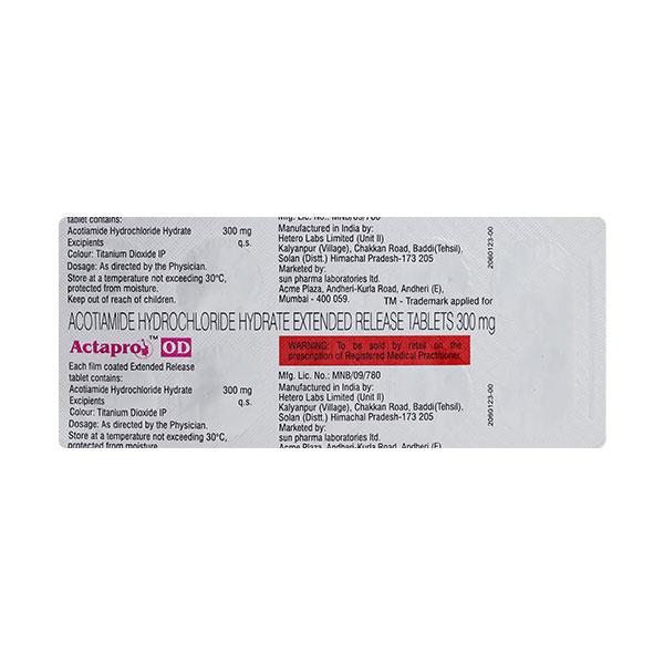Buy ACTAPRO OD Tablet 10's Online at Upto 25% OFF | Netmeds