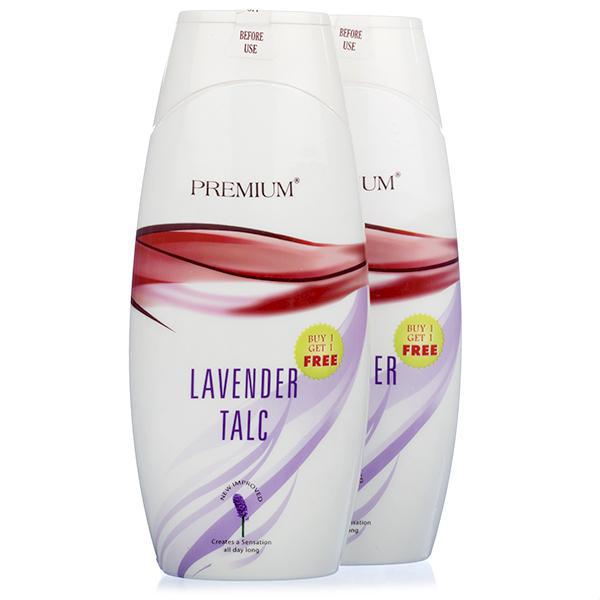 Buy Premium Lavender Talc (B1G1) (Pack of 2 x 300 gm) Online at ...