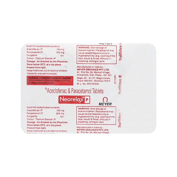 Buy NEORELAX P Tablet 10's Online at Upto 25% OFF | Netmeds