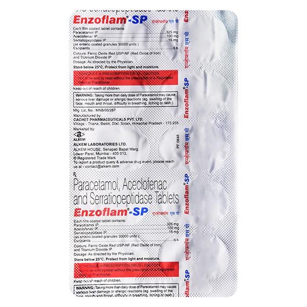 Buy ENZOFLAM SP Tablet 10's Online at Upto 25% OFF | Netmeds
