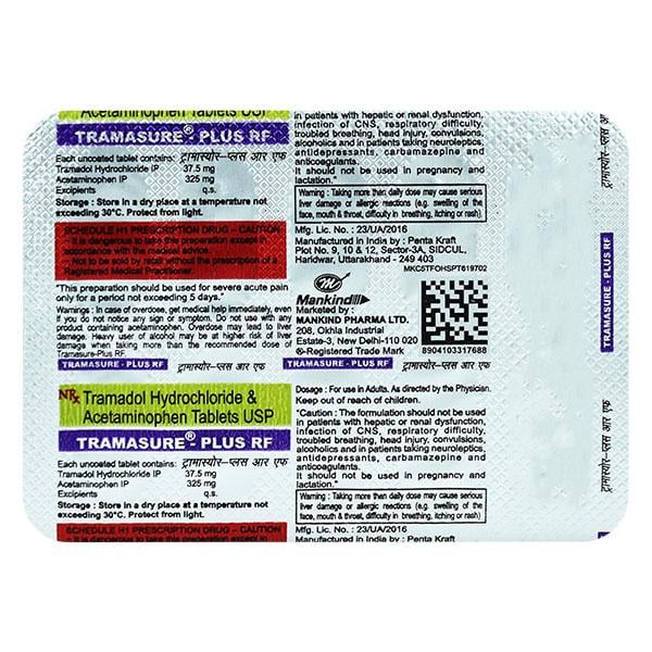 TRAMASURE PLUS RF Tablet 10's - Price, Uses, Side Effects, and ...