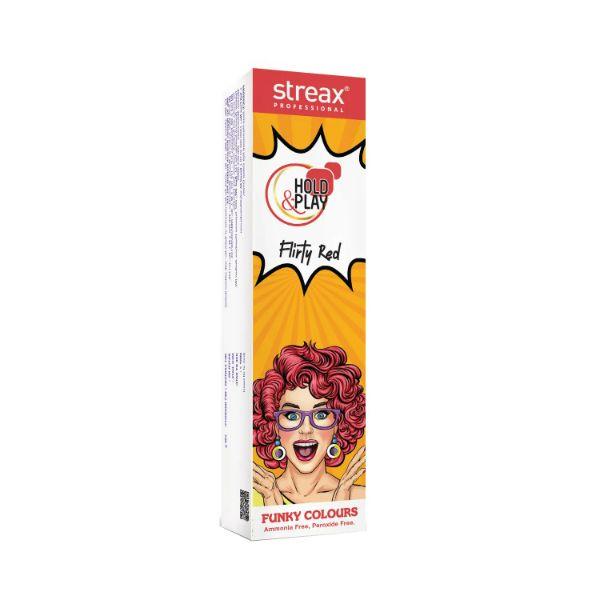 Buy Streax Professional Hold & Play Funky Color Flirty Red 100 gm ...