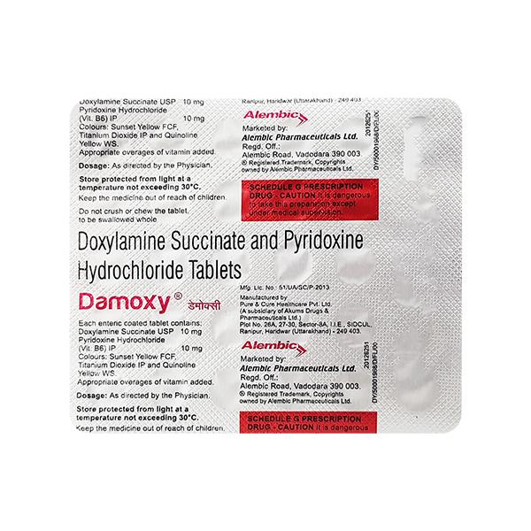 DAMOXY 10/10mg Tablet 30's Price, Uses, Side effects, Substitutes | Netmeds