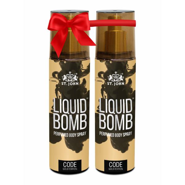 Buy St. John Liquid Bomb Body Spray - Code Gold Edition - Pack of 2 x ...