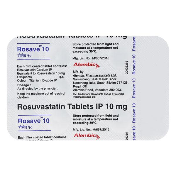 Rosave 10mg Tablet 15'S Price, Uses, Side effects, Substitutes | Netmeds