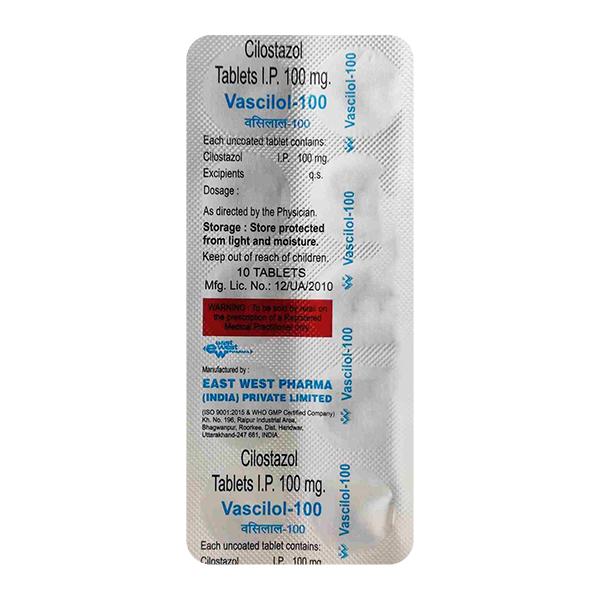 Vascilol 100mg Tablet 10'S : Uses, Side Effects, Price | Netmeds