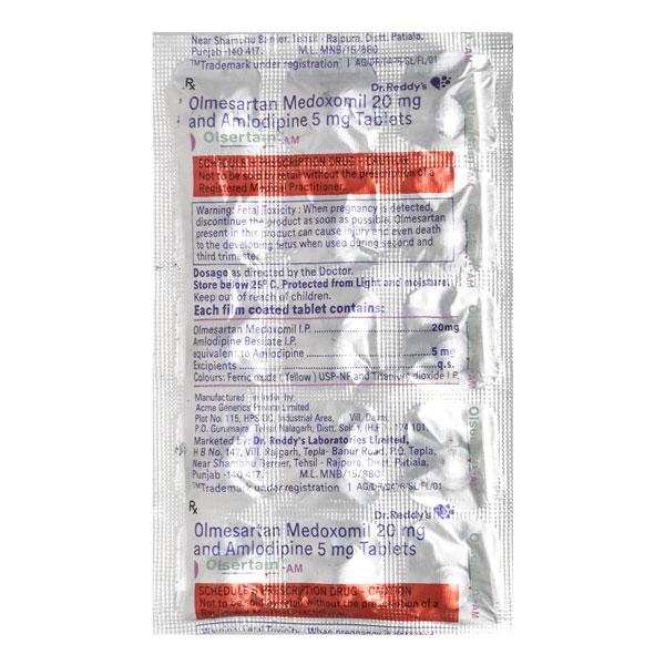 Olsertain AM Tablet 15'S : Price, Uses, Side Effects | Netmeds