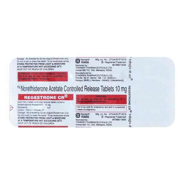 Regestrone CR 10mg Tablet 10'S - Price, Uses, Side Effects | Netmeds