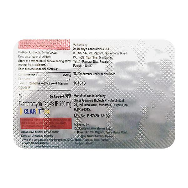 Buy CLARIT 250 Tablet 10's Online | Netmeds