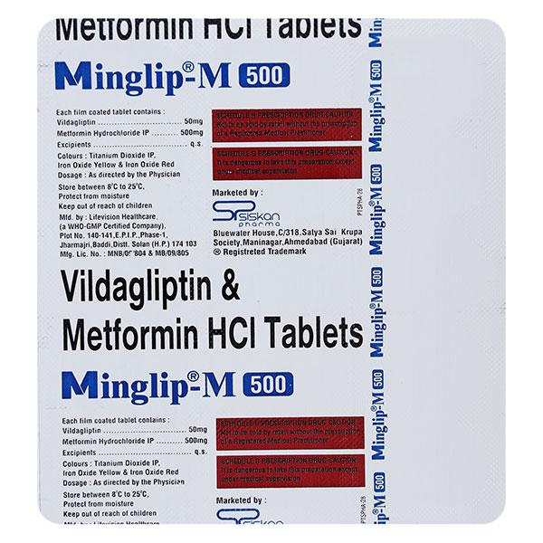 MINGLIP M 500 Tablet 15's : Price, Uses, Side Effects | Netmeds