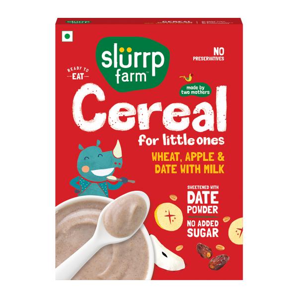Buy Slurrp farm Cereal - Wheat, Apple and Date with Milk (Refill Pack ...