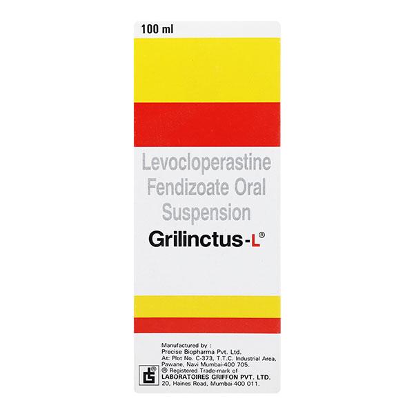 Buy Grilinctus L Oral Suspension 100ml Online at Upto 25% OFF | Netmeds