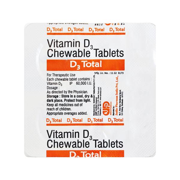 Buy D3 Total Chew Tablet 4'S Online at Upto 25% OFF | Netmeds