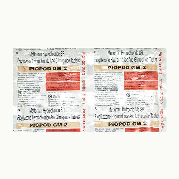 Piopod Gm2 Tablet 10'S : Price, Uses, Side Effects | Netmeds