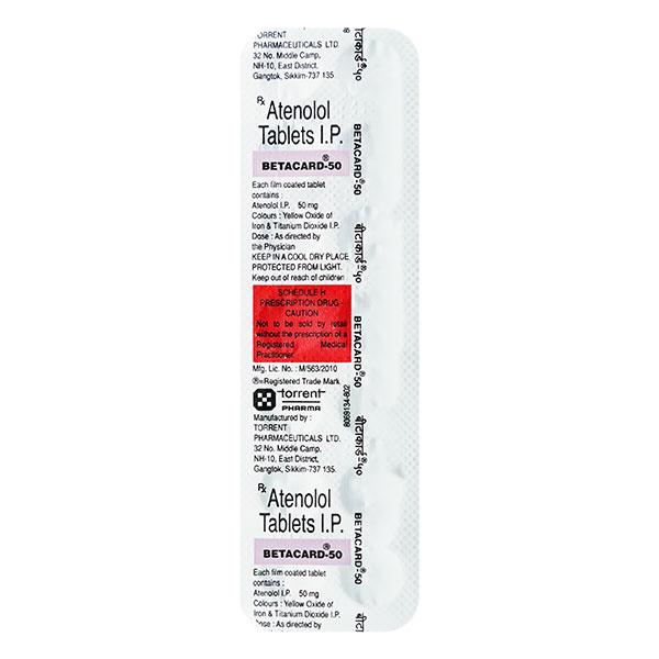 Betacard 50mg Tablet 14'S : Price, Uses, Side Effects | Netmeds