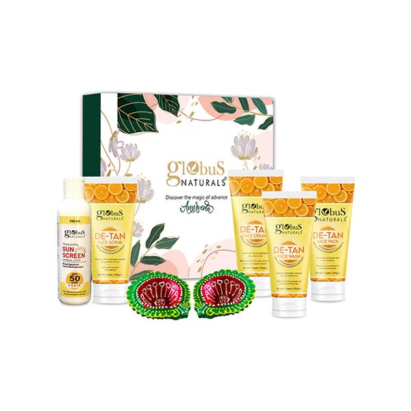 Buy Globus Naturals De-Tan Diwali Glow Gift Box -Face Wash 100gm, Face ...
