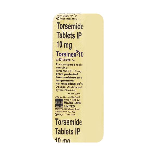 Torsinex 10mg Tablet 10'S Price, Uses, Side effects, Substitutes | Netmeds