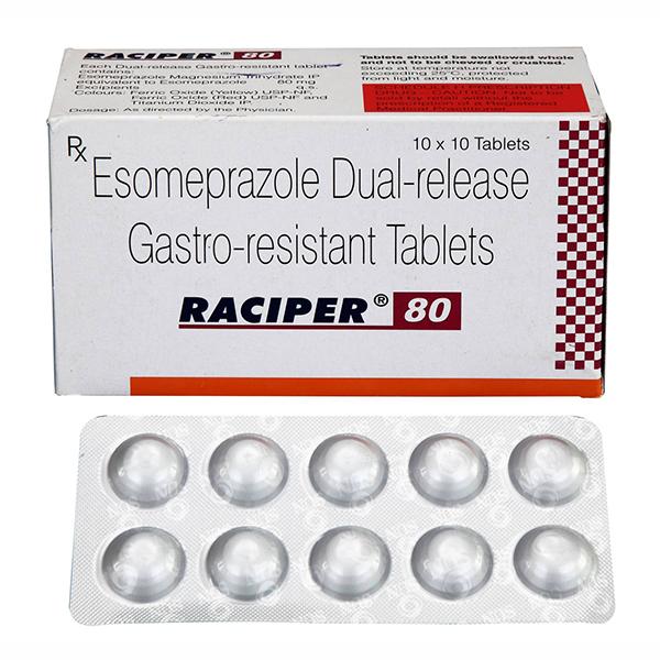 RACIPER 80 Tablet 10's Price, Uses, Side effects, Substitutes | Netmeds