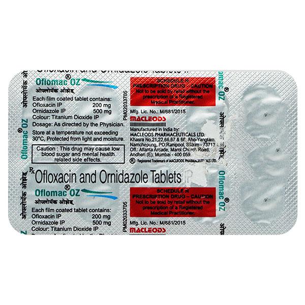 Oflomac OZ Tablet 10'S Price, Uses, Side effects, Substitutes | Netmeds