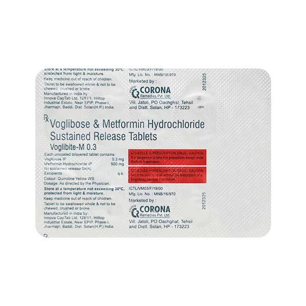 Voglibite M 0.3mg Tablet 10'S : Price, Uses, Side Effects | Netmeds
