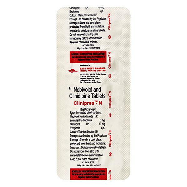 Cilnipres N Tablet 10'S : Price, Uses, Side Effects | Netmeds