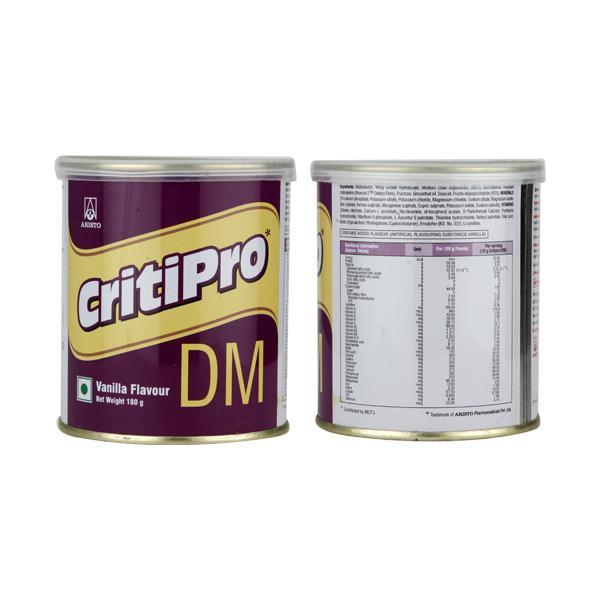 Critipro DM Vanilla Powder 180gm : Price, Uses, Side Effects | Netmeds