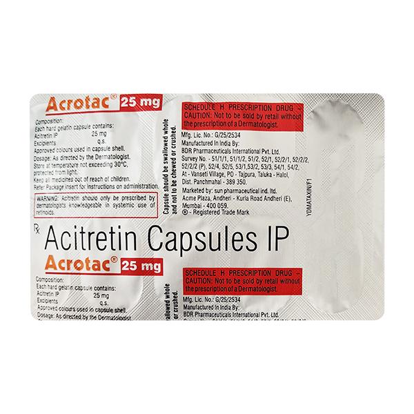 Acrotac 25mg Capsule 10'S - Buy Medicines online at Best Price from ...