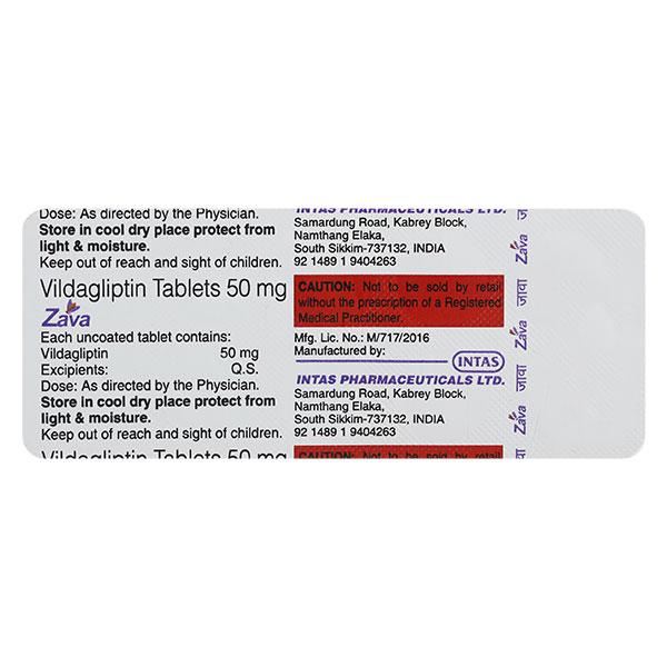 ZAVA 50mg Tablet 10's - Price, Uses, Side Effects | Netmeds
