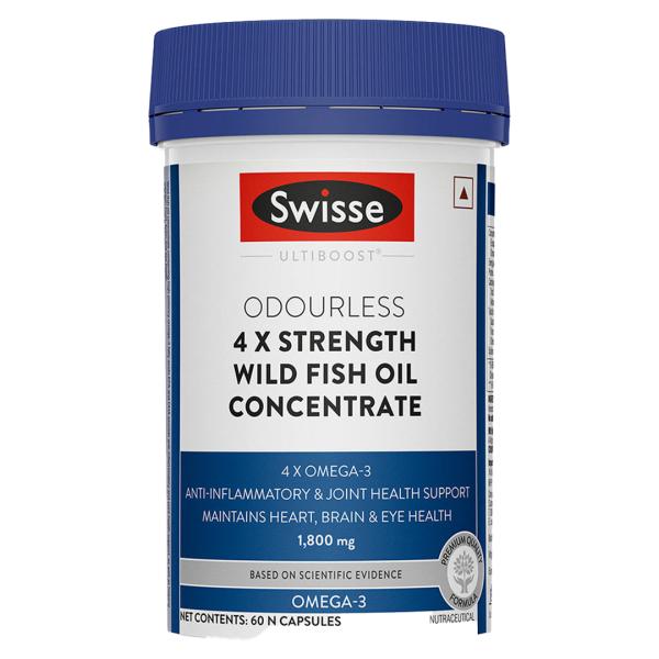 Buy Swisse Ultiboost Odourless 4 X Strength Wild Fish Oil Concentrate ...