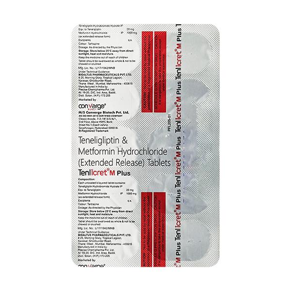 Buy TENLICRET M PLUS Tablet 10's Online at Upto 25% OFF | Netmeds