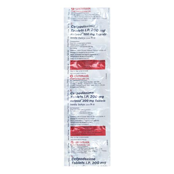 Kefpod 200mg Tablet 10'S : Price, Uses, Side Effects | Netmeds