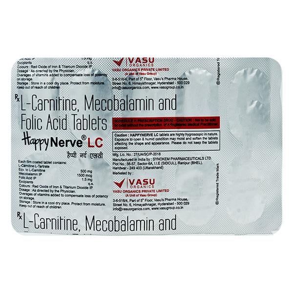 Buy HAPPY NERVE LC Tablet 10's Online at Upto 25% OFF | Netmeds