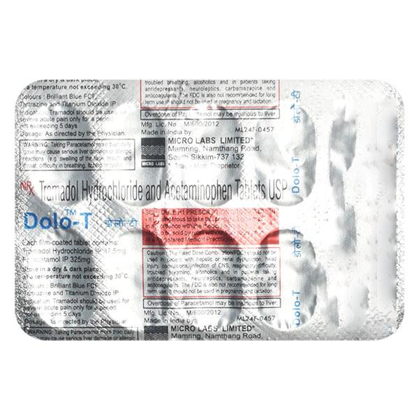 DOLO T Tablet 10's - Price, Uses, Side Effects, and Substitutes | Netmeds