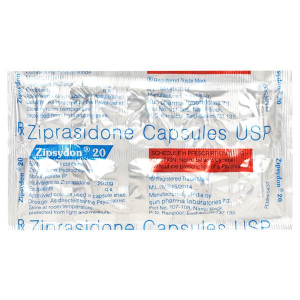 Zipsydon 20mg Capsule 10'S Price, Uses, Side effects, Substitutes | Netmeds